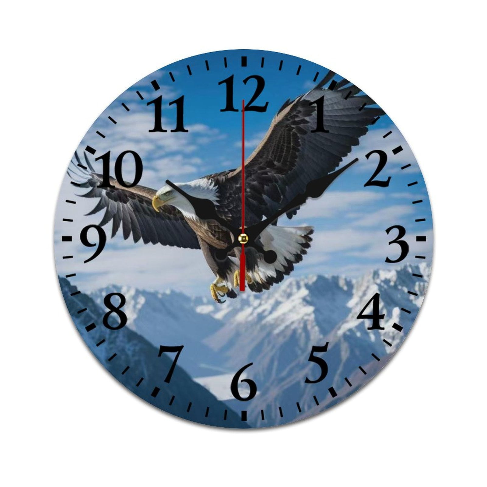 A Powerful Eagle (7) Wall Clock Modern Design Clocks Wall Hanging Home Office School Clocks ...