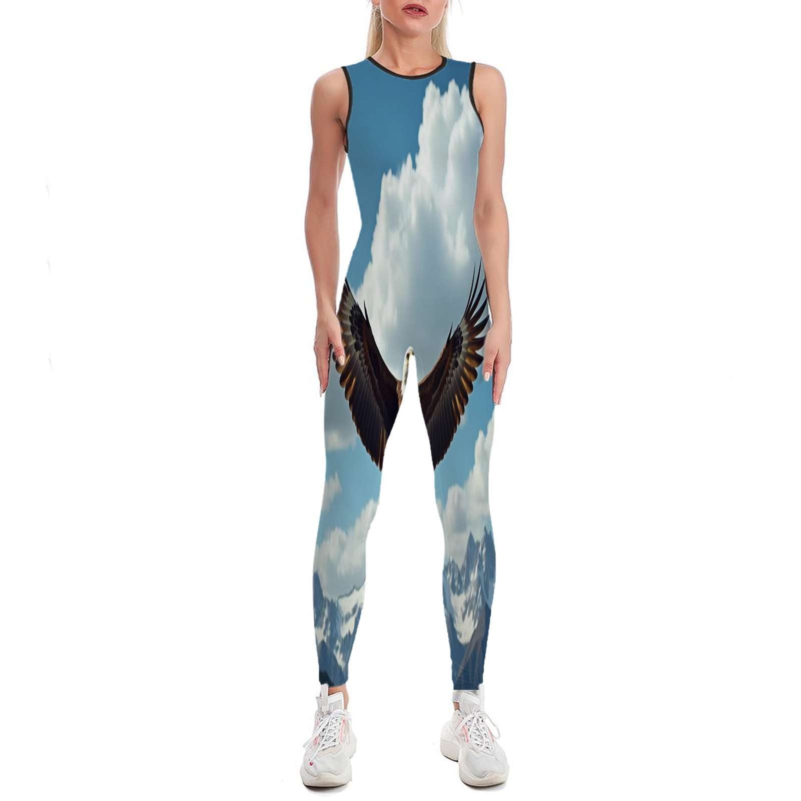 A Powerful Eagle Women's One Piece Yoga Jumpsuits Leggings Playsuit Gym ...