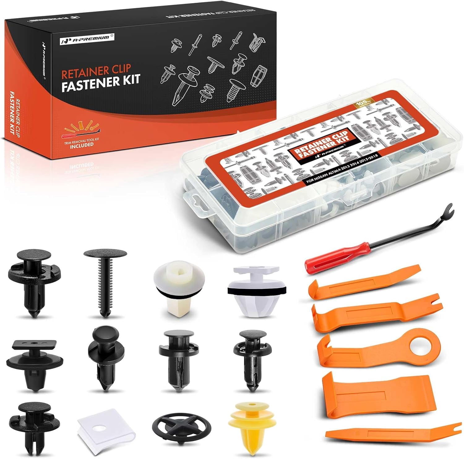 A-Premium 105 PCS (12 Sizes) Car Retainer Clips Kit Compatible with ...