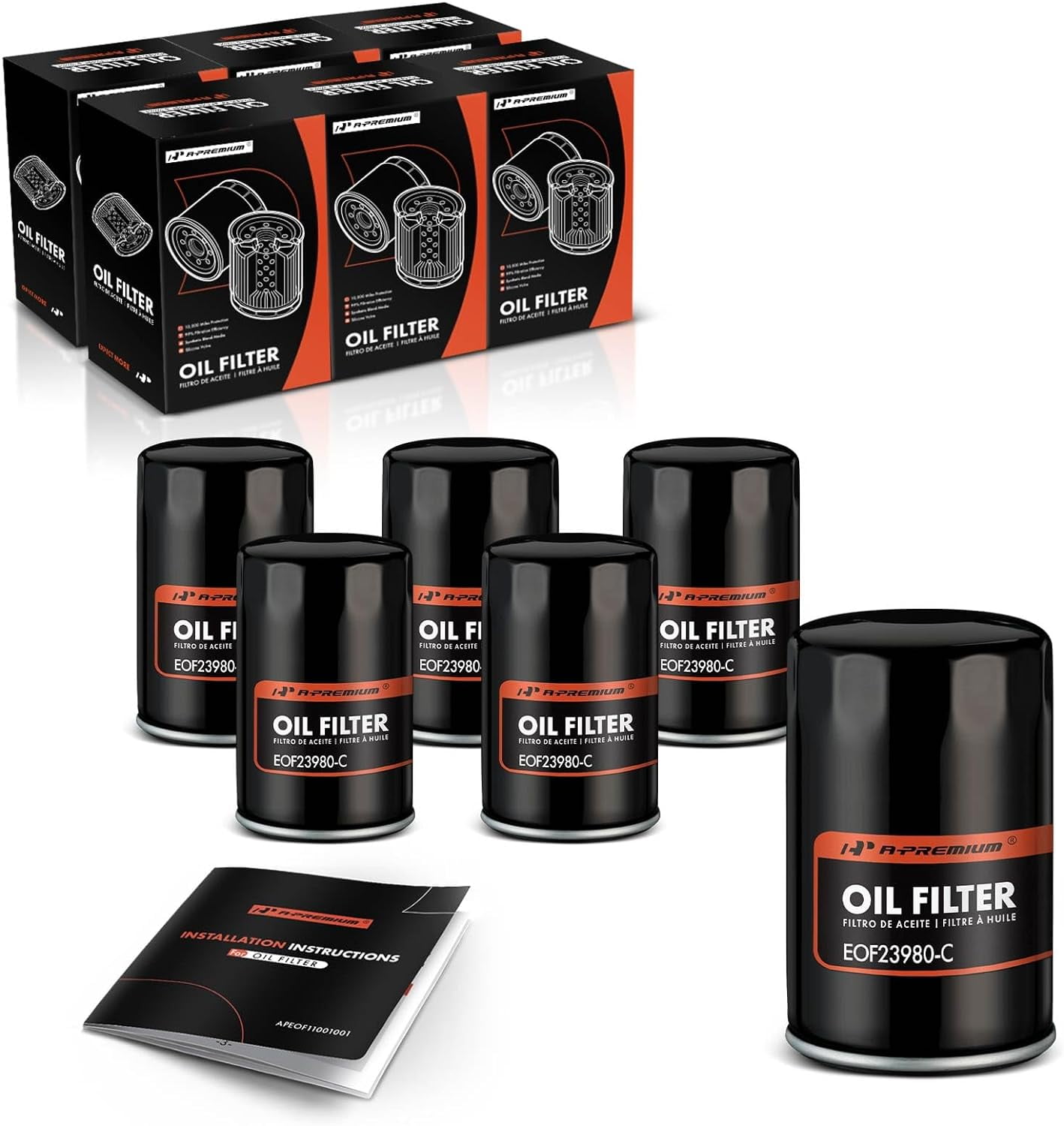 A-Premium 10K Miles Protection Spin On Oil Filter Compatible with ...