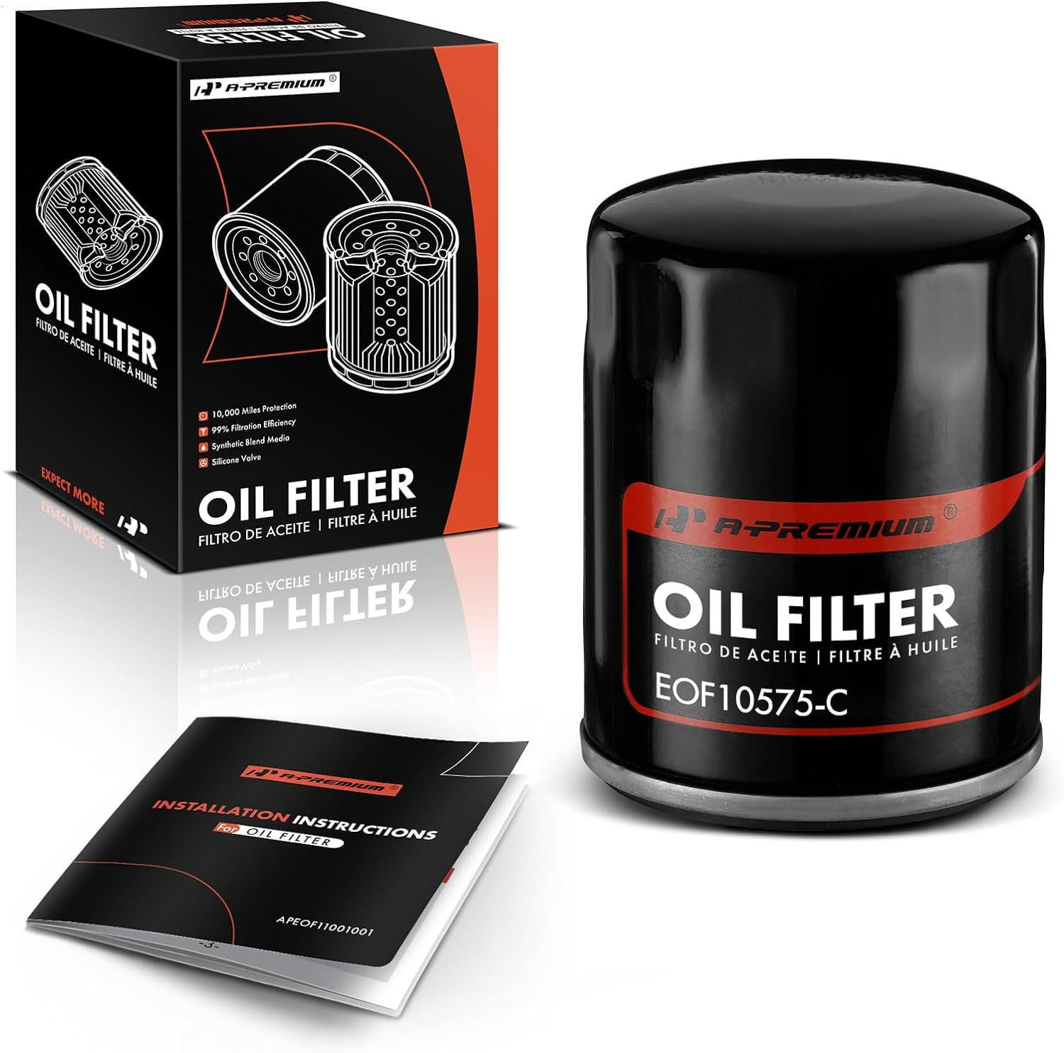 A-Premium 10K Miles Protection Spin On Oil Filter Compatible with Ford ...