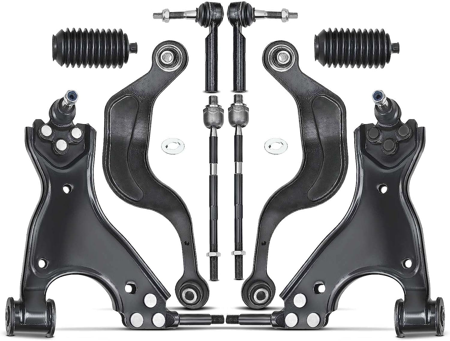 A-Premium 10Pcs Front and Rear Control Arm Ball Joint Tie Rod End Rack ...