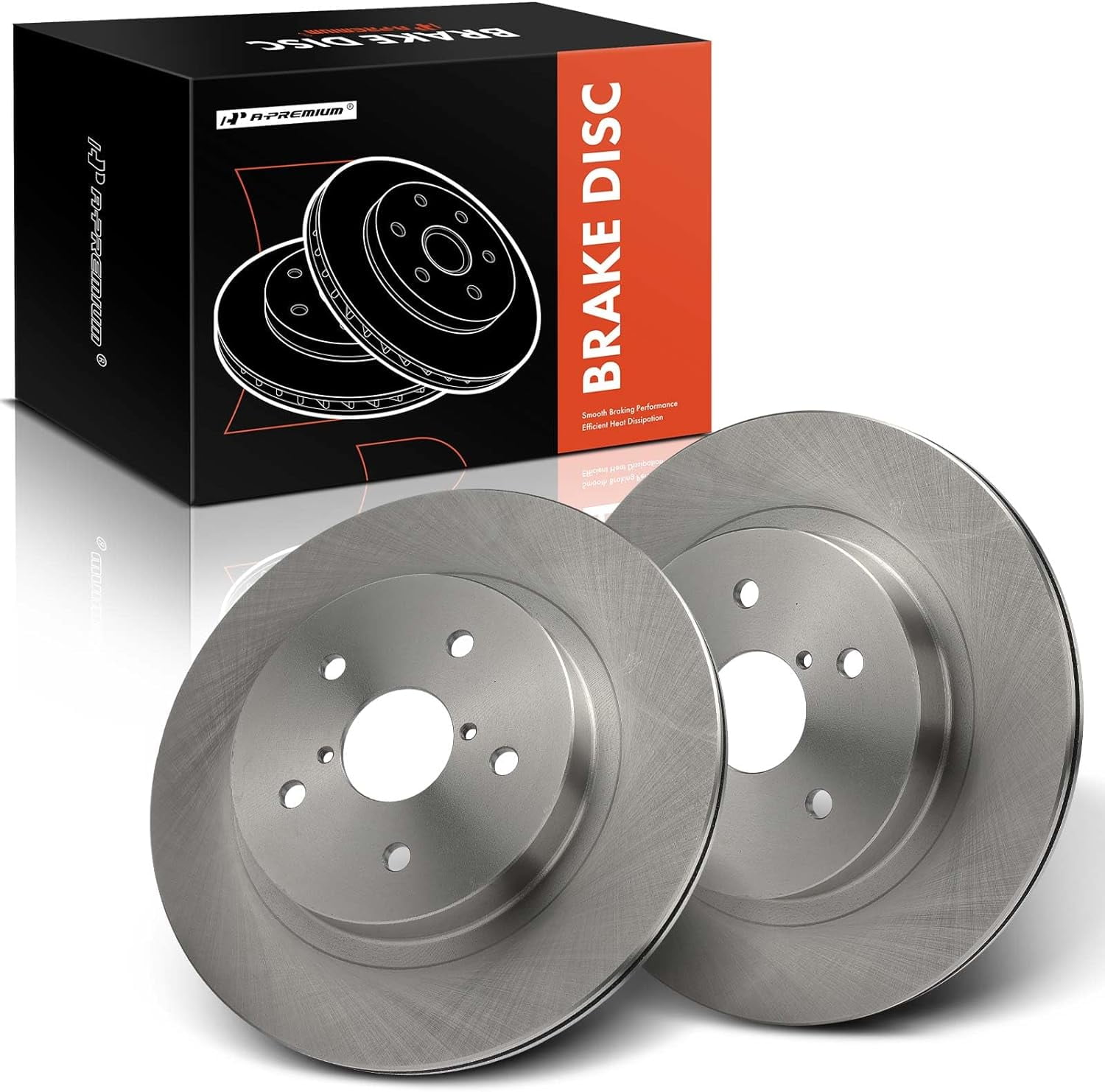 A-Premium 11.81 inch (300mm) Rear Vented Disc Brake Rotors Compatible ...