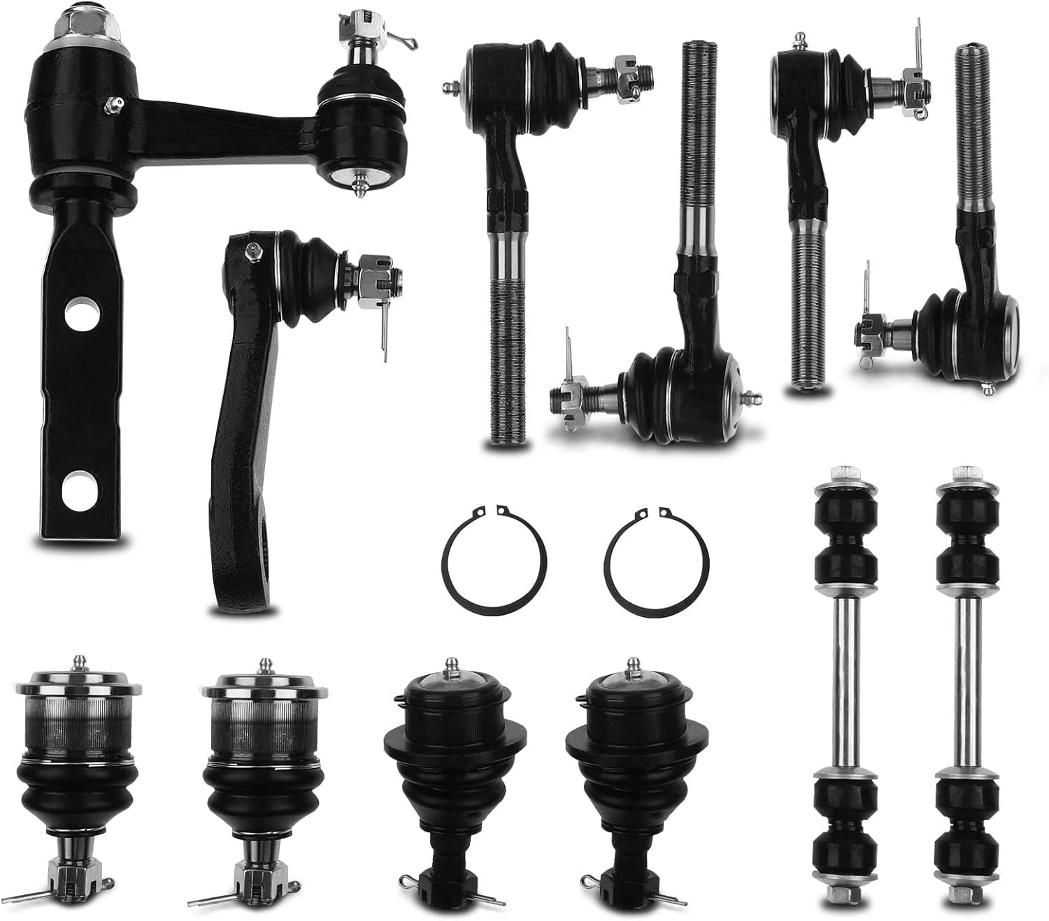 A-Premium 12Pcs Front Suspension Kit Ider Arm Pitman Arm Sway Bar Links ...