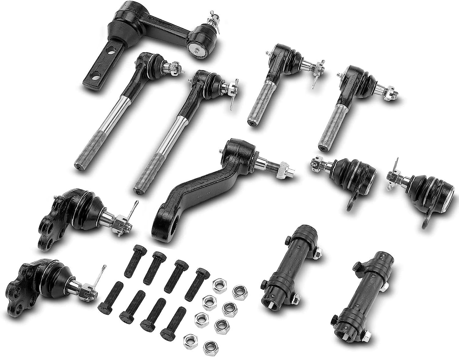 A-Premium 12Pcs Front Suspension Kit, Upper Lower Ball Joint, Inner Outer Tie Rod End ...