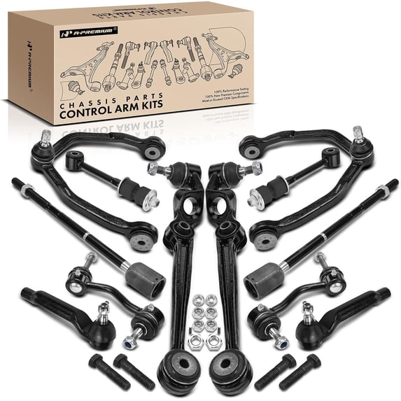 A-Premium 12Pcs Suspension Kit, Front Upper Lower Control Arm with Ball ...