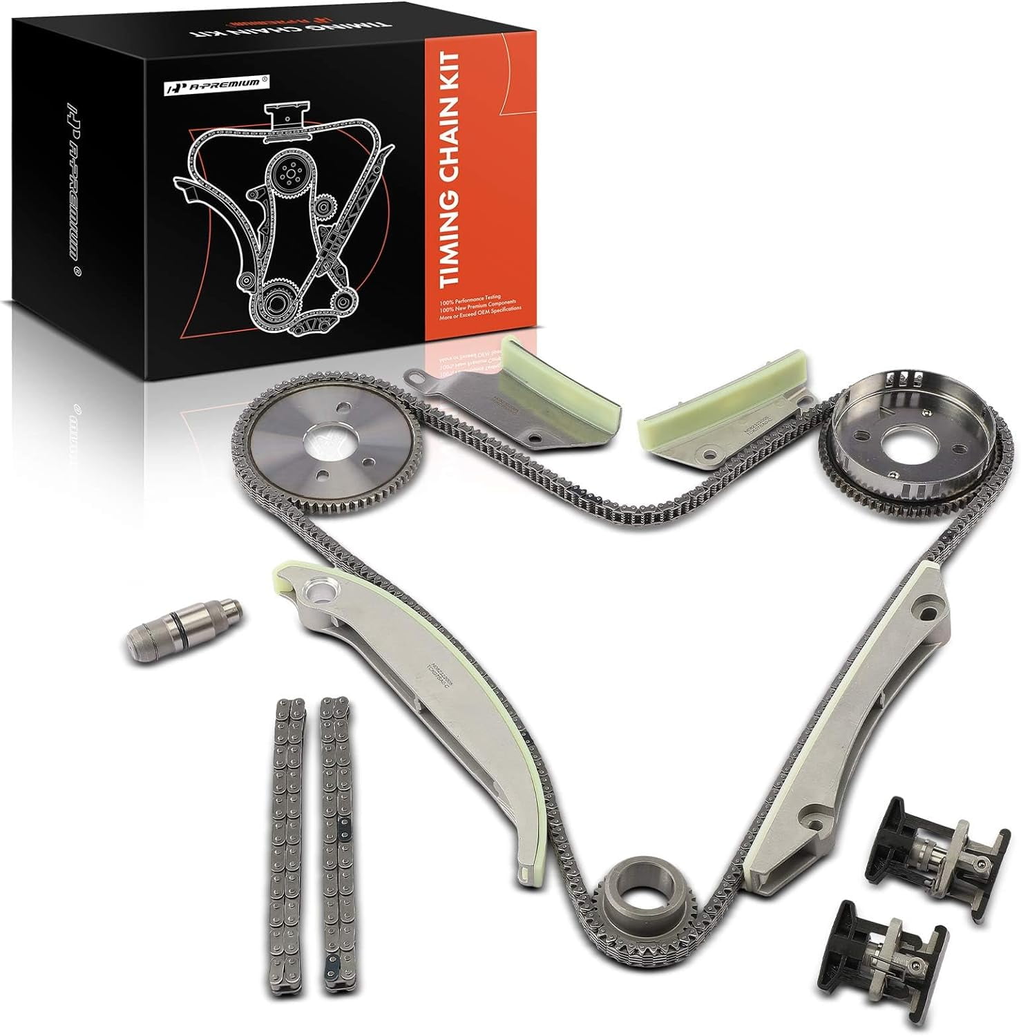 A-Premium 13PCS Engine Timing Chain Kit W/Sprocket & Tensioner & Guide ...
