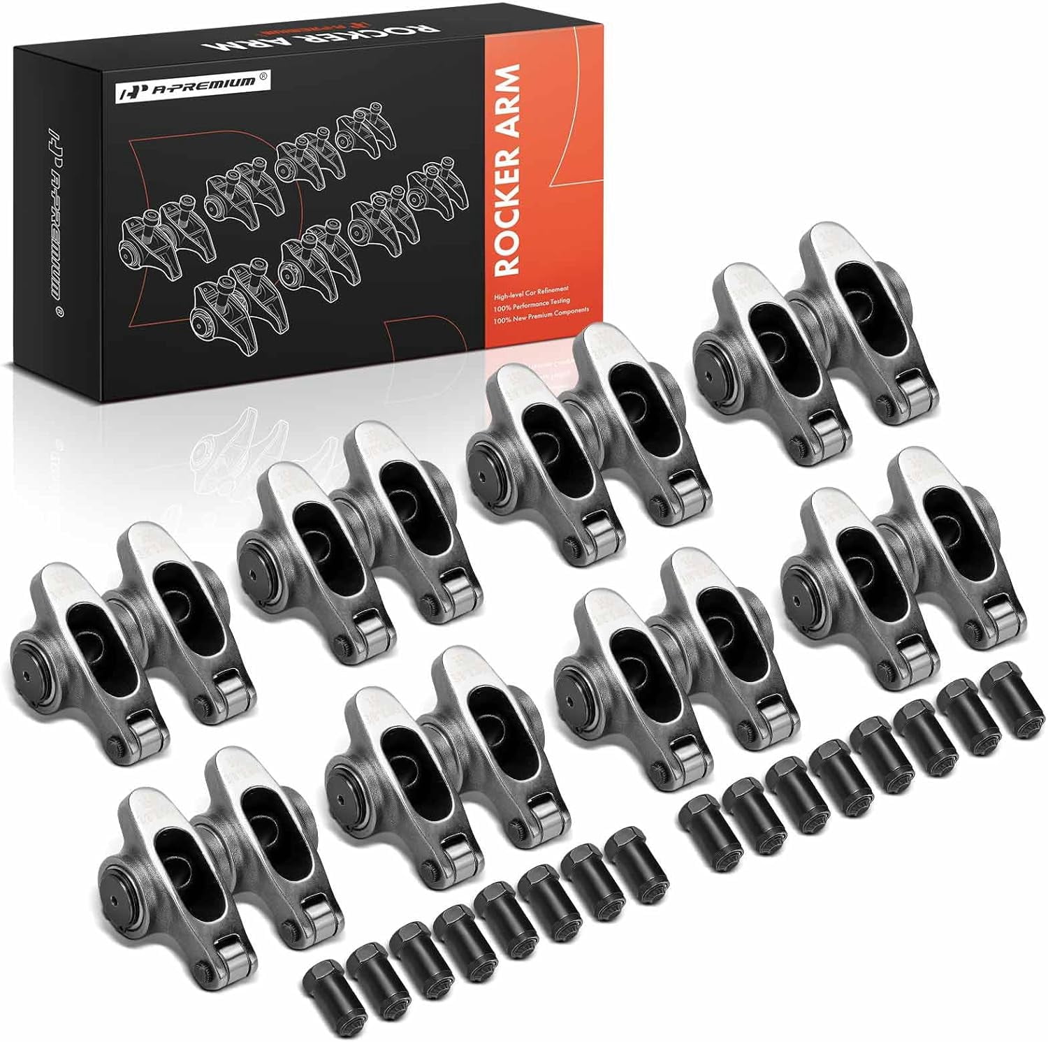A-Premium 16Pcs Stainless Steel Engine Roller Rocker Arms Kit with ...