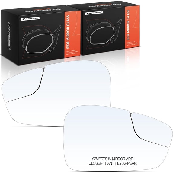A-Premium 2-PC Driver and Passenger Side Non-Heated Mirror Glass with ...