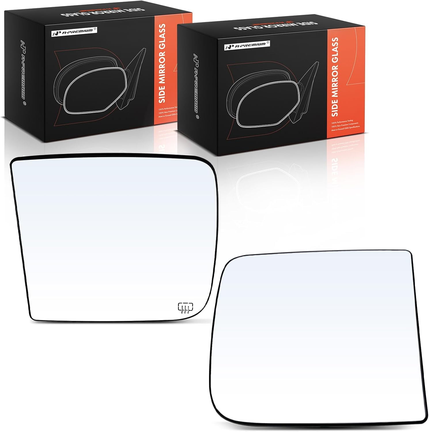 A-Premium 2-PC Driver and Passenger Side Upper Heated Mirror Glass with ...