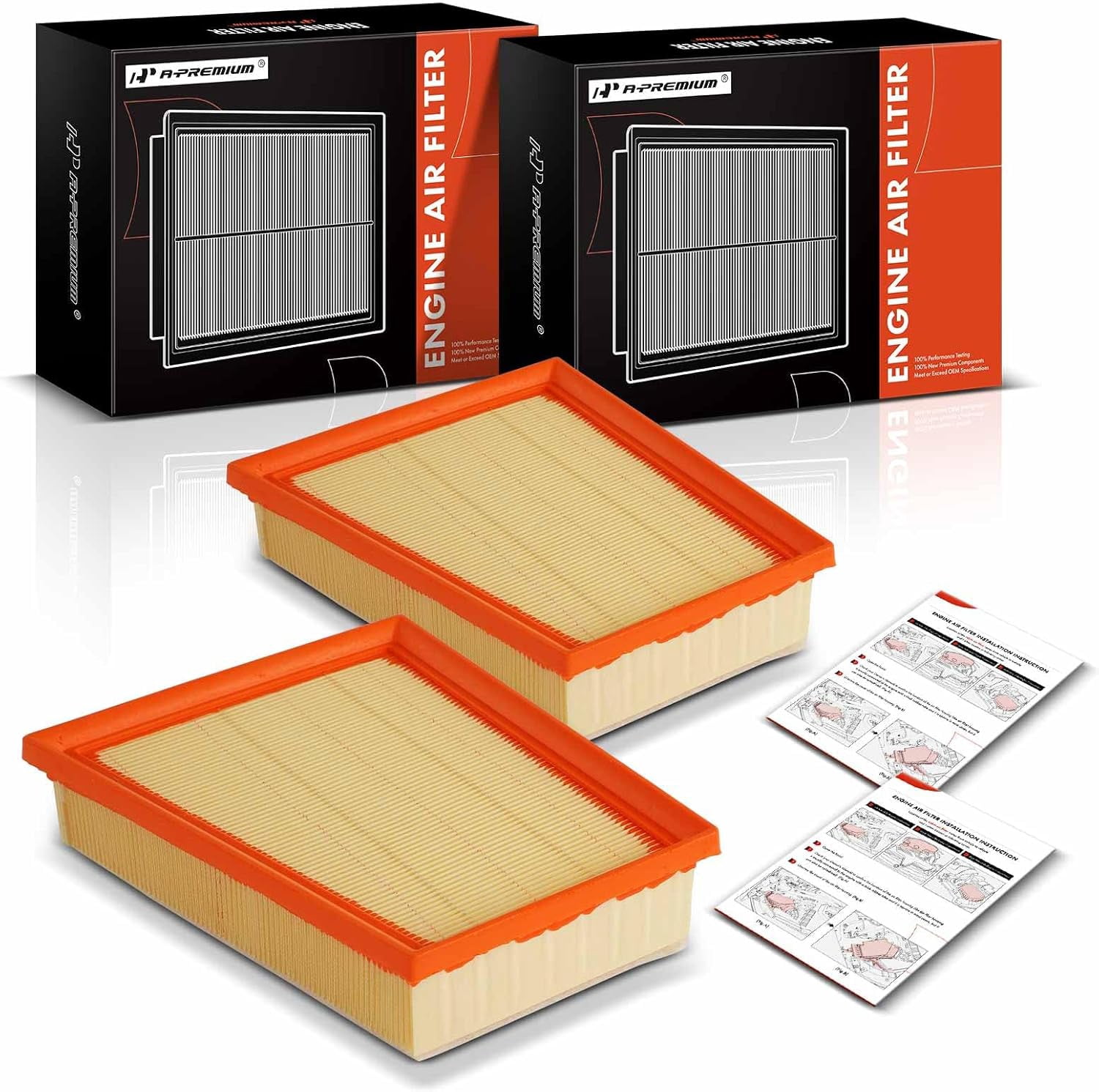A-Premium 2-PC Engine Air Filter Compatible with Chevrolet Trax 2024 ...
