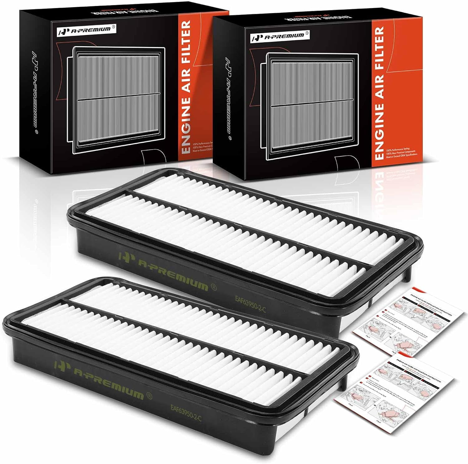 A-Premium 2-PC Engine Air Filter Compatible with Geo Prizm & Lexus ...