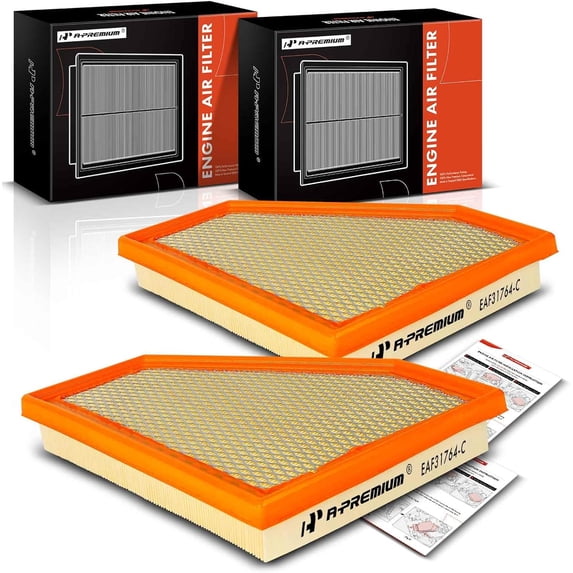 A-Premium 2-PC Engine Air Filter Compatible with Jeep WK2 Series Grand ...