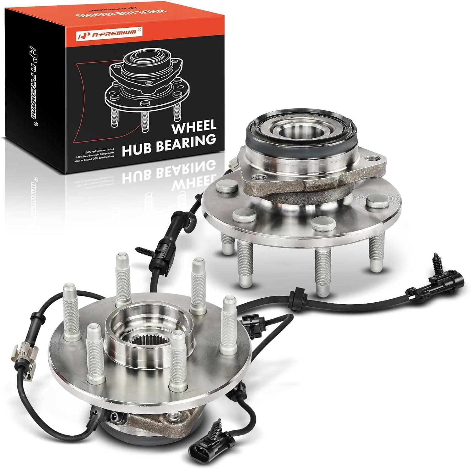 A-Premium [2-Pack] 4WD Wheel Hub & Bearing Assembly w/ABS for Chevy ...