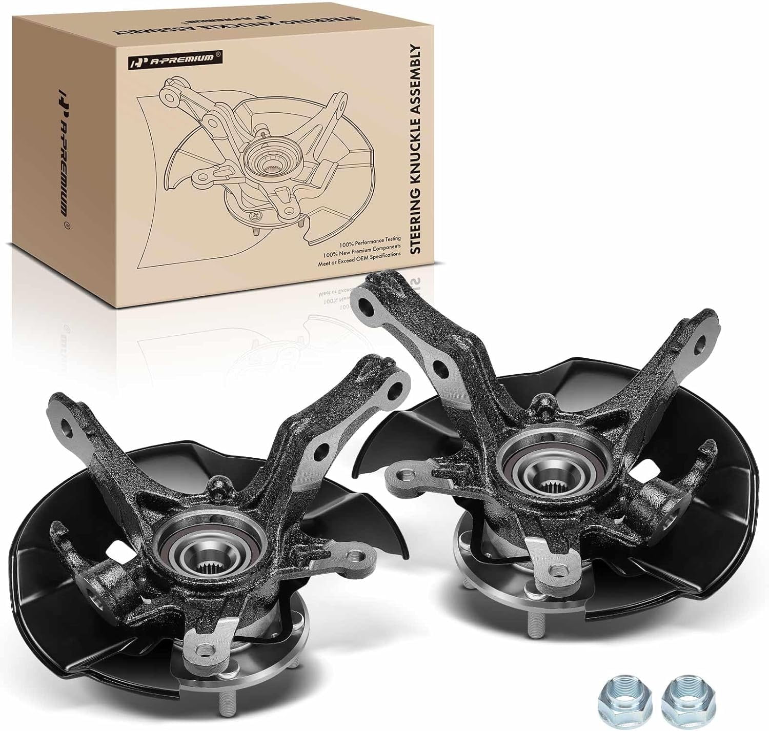 A-Premium 2 x Front Left and Right Steering Knuckle & Wheel Bearing Hub ...