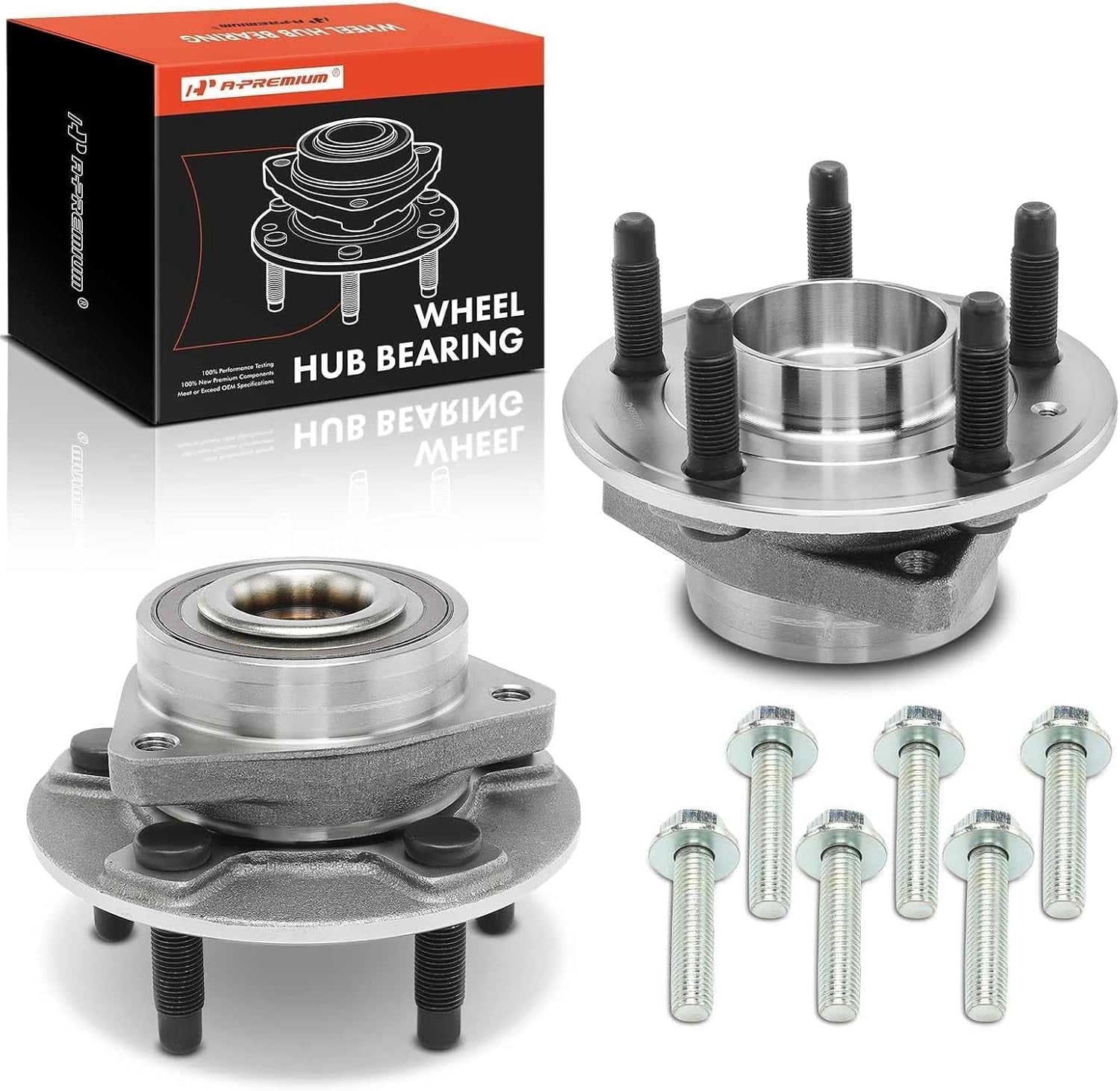 A-Premium 2 x Front Rear Wheel Bearing and Hub Assembly with Bolt 5-Lug ...