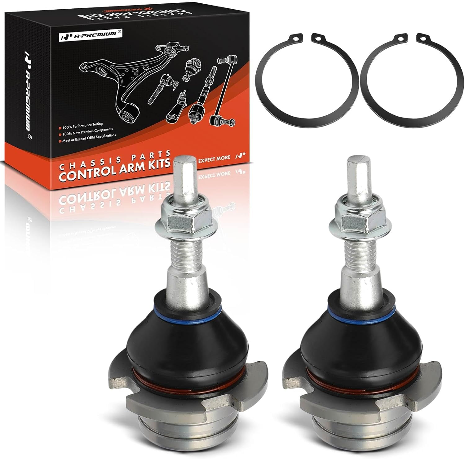 A-Premium 2 x Front Upper Ball Joints, Compatible with Ford Ranger 2019 ...
