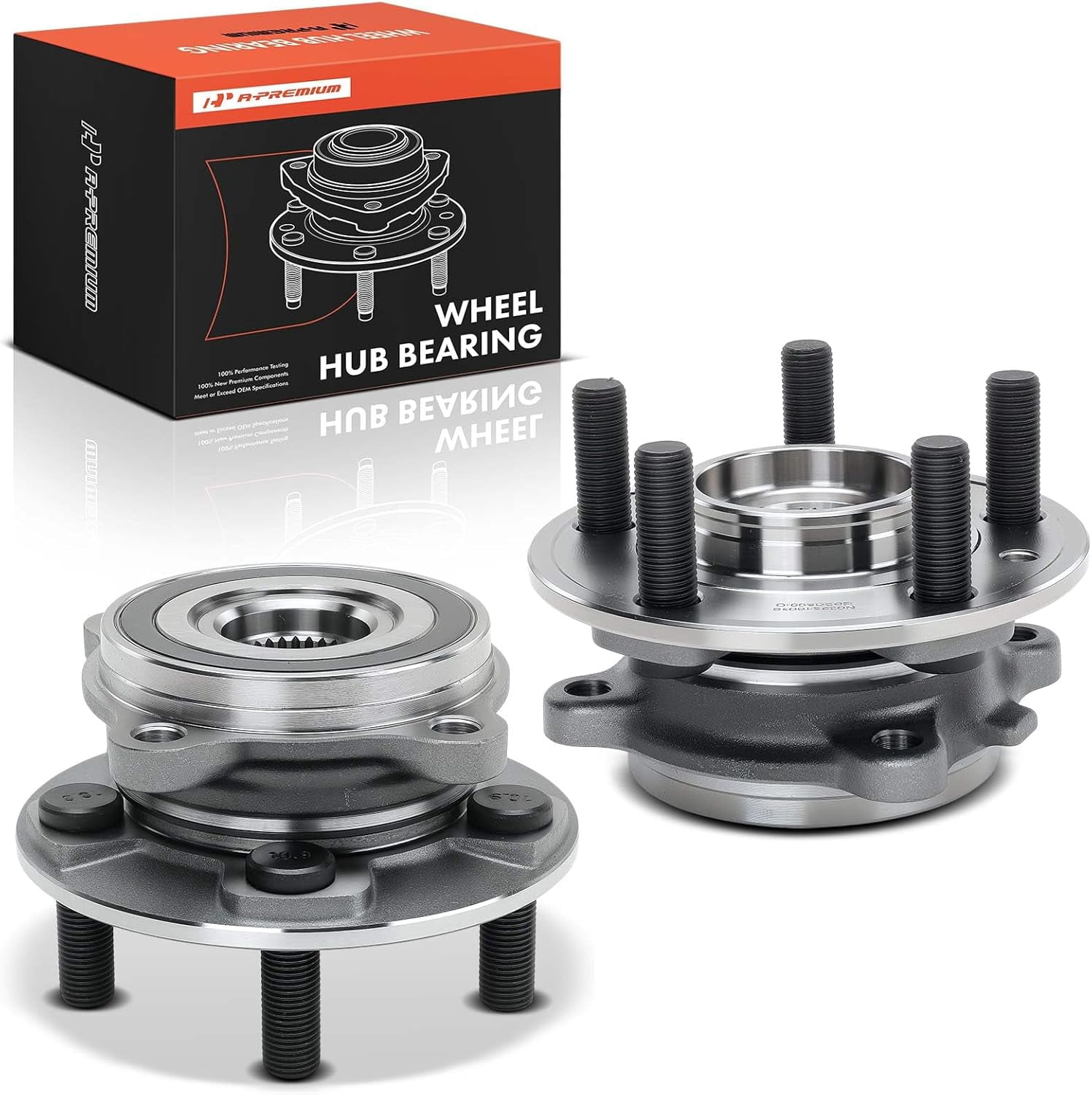 A-Premium 2 x Front Wheel Bearing and Hub Assembly with 5-Lug ...