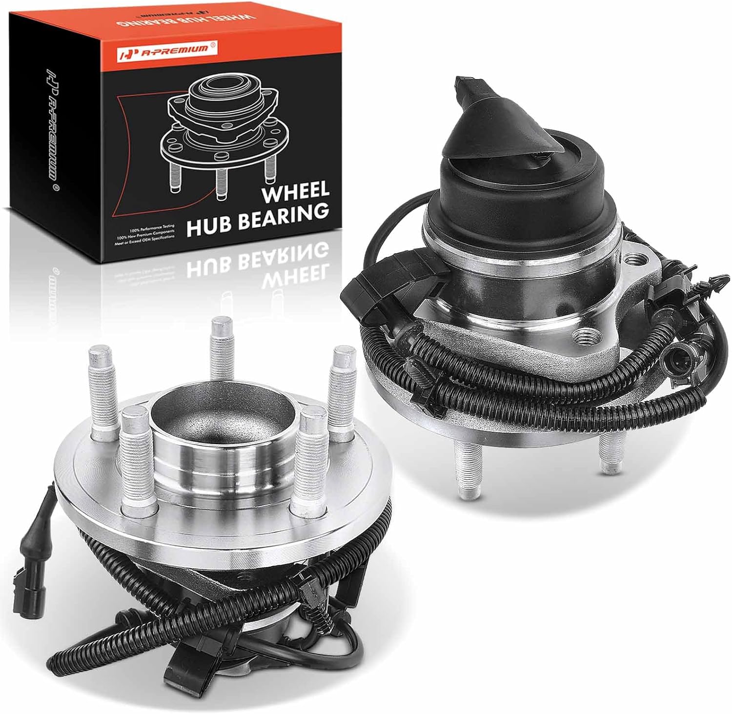 A-Premium 2 x Front Wheel Bearing and Hub Assembly with ABS & 5-Lug ...