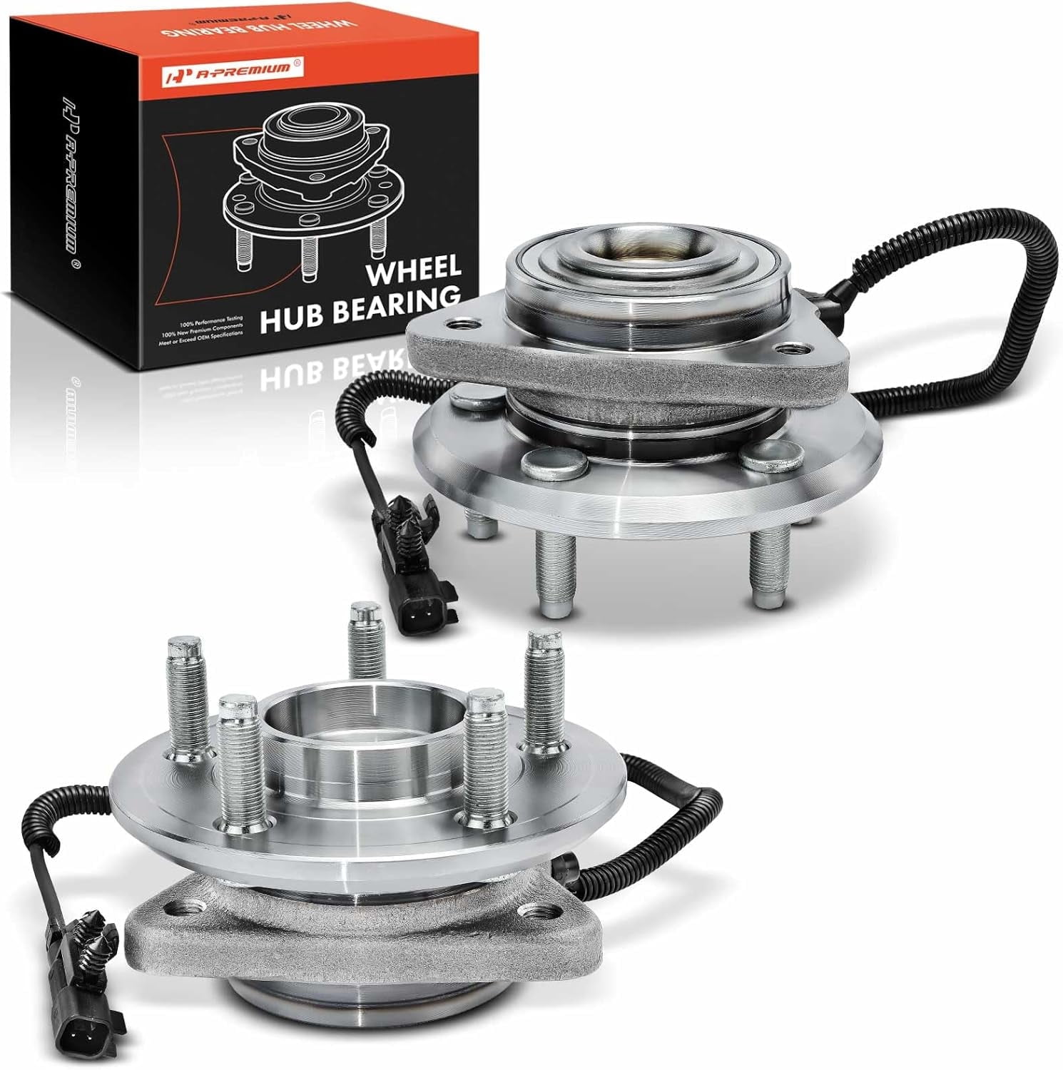 A-Premium 2 x Front Wheel Bearing and Hub Assembly with ABS & 5-Lug ...