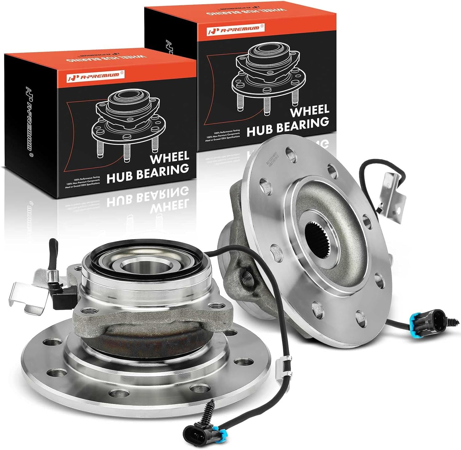 A-Premium 2 x Front Wheel Bearing and Hub Assembly with ABS Compatible ...