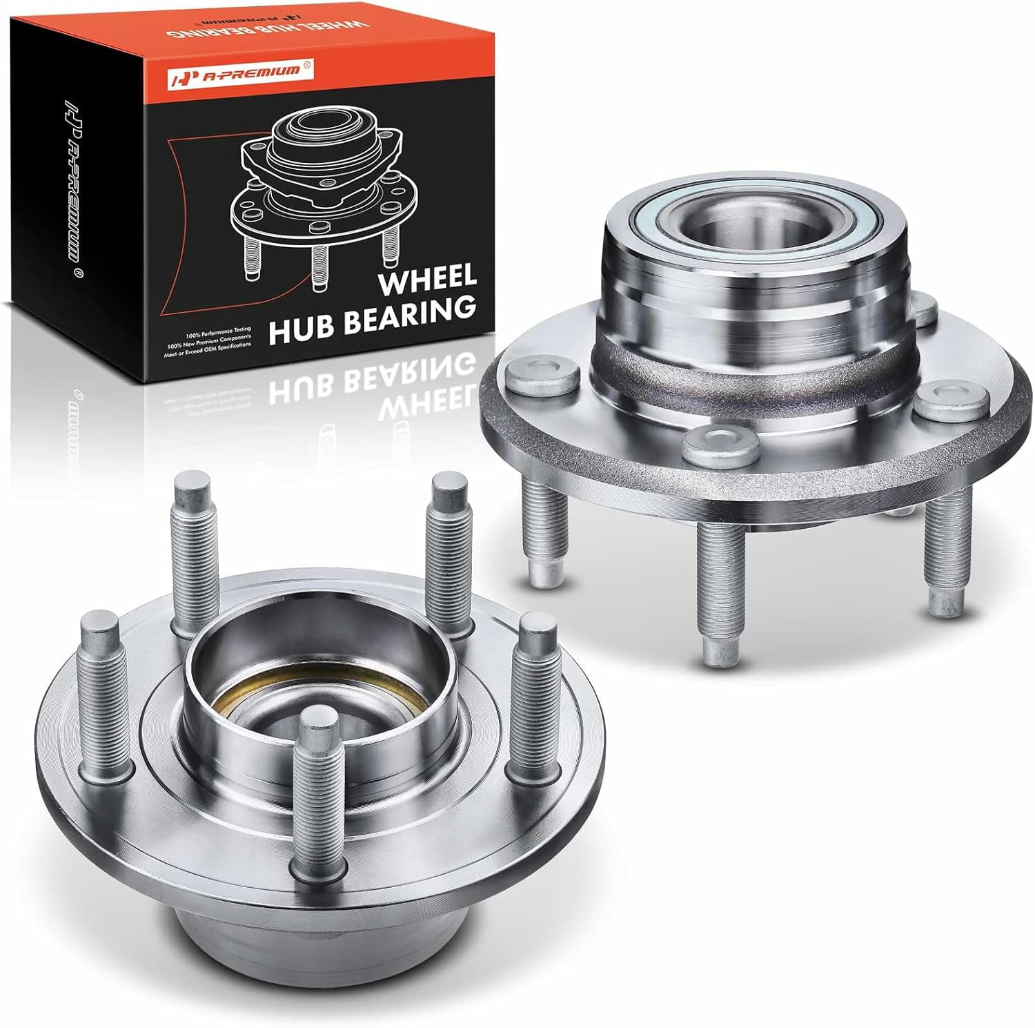 A-Premium 2 x Front Wheel Bearing and Hub Assembly with 5-Lug ...