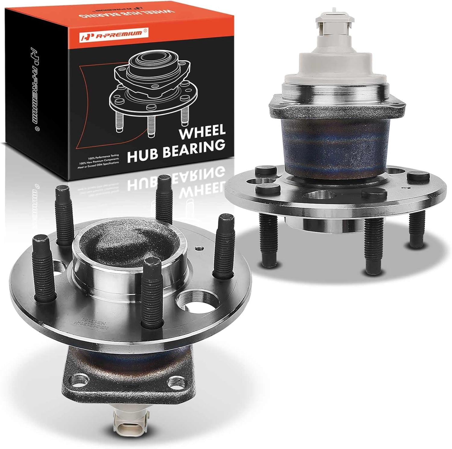 A-Premium 2 x Rear Wheel Bearing and Hub Assembly with ABS & 5-Lug ...