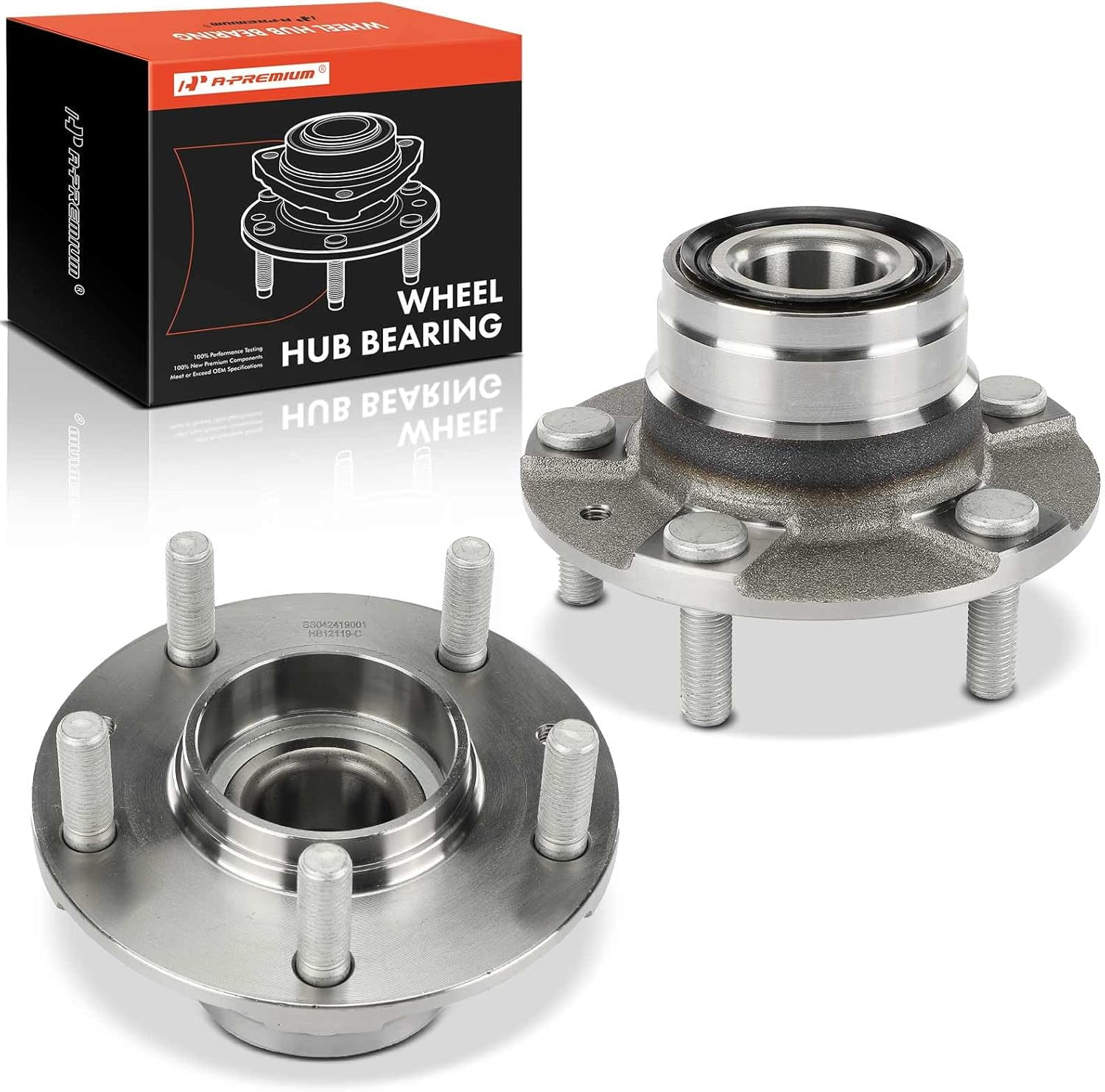 A-Premium 2 x Rear Wheel Bearing and Hub Assembly with 5-Lug Compatible ...