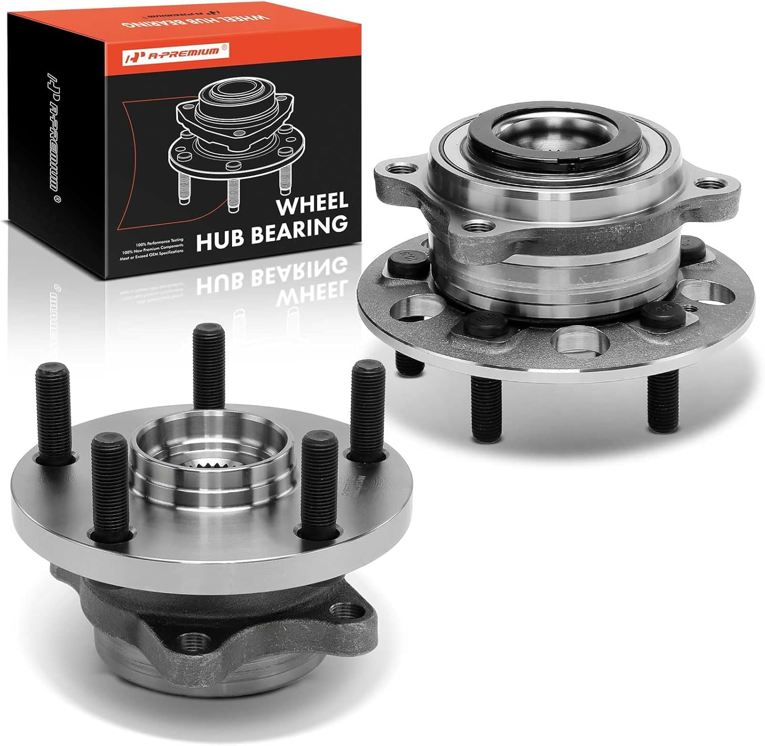 A-Premium 2 x Rear Wheel Bearing and Hub Assembly with 5-Lug Compatible ...