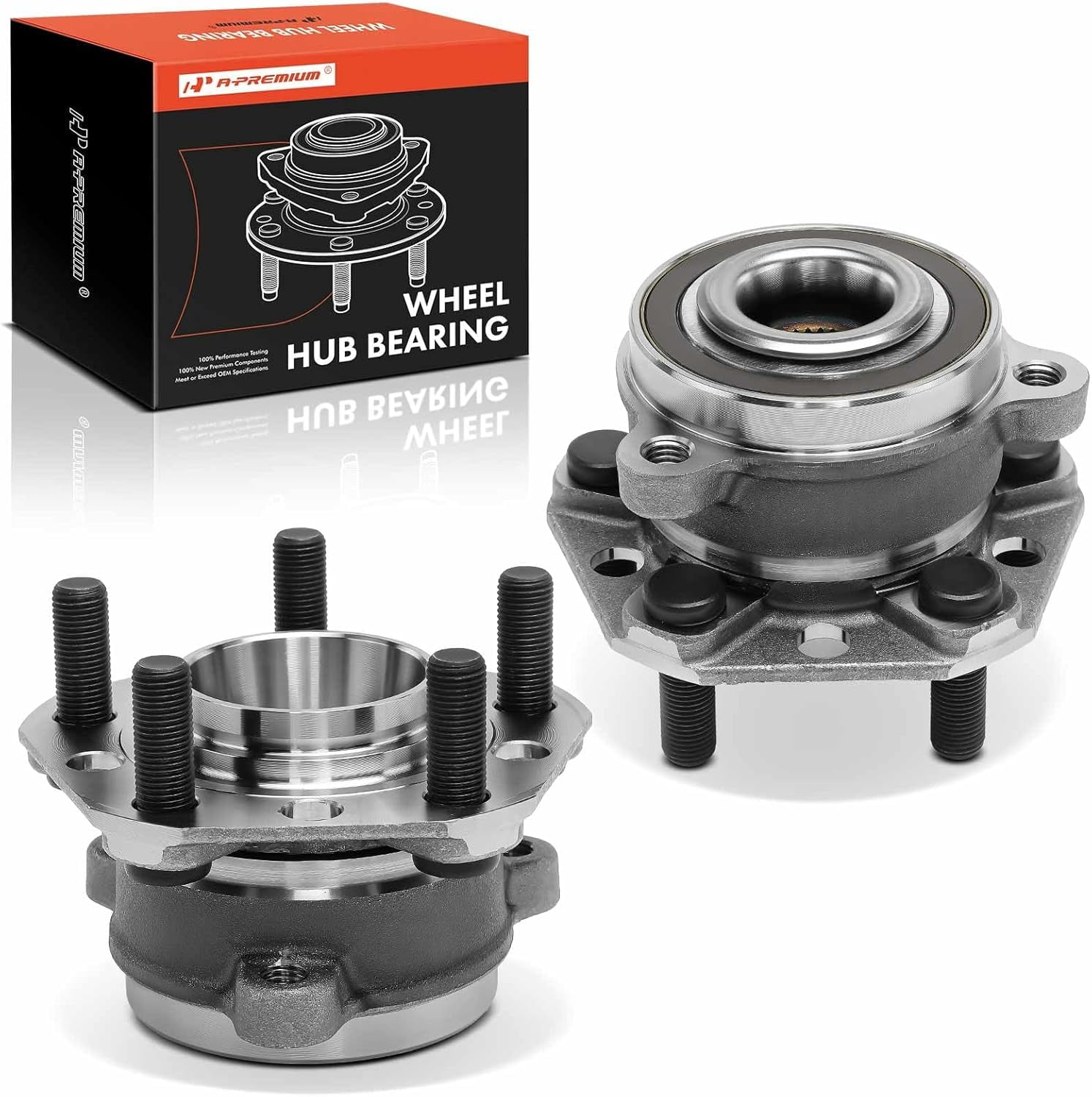 A-Premium 2 x Rear Wheel Bearing and Hub Assembly with 5-Lug Compatible ...