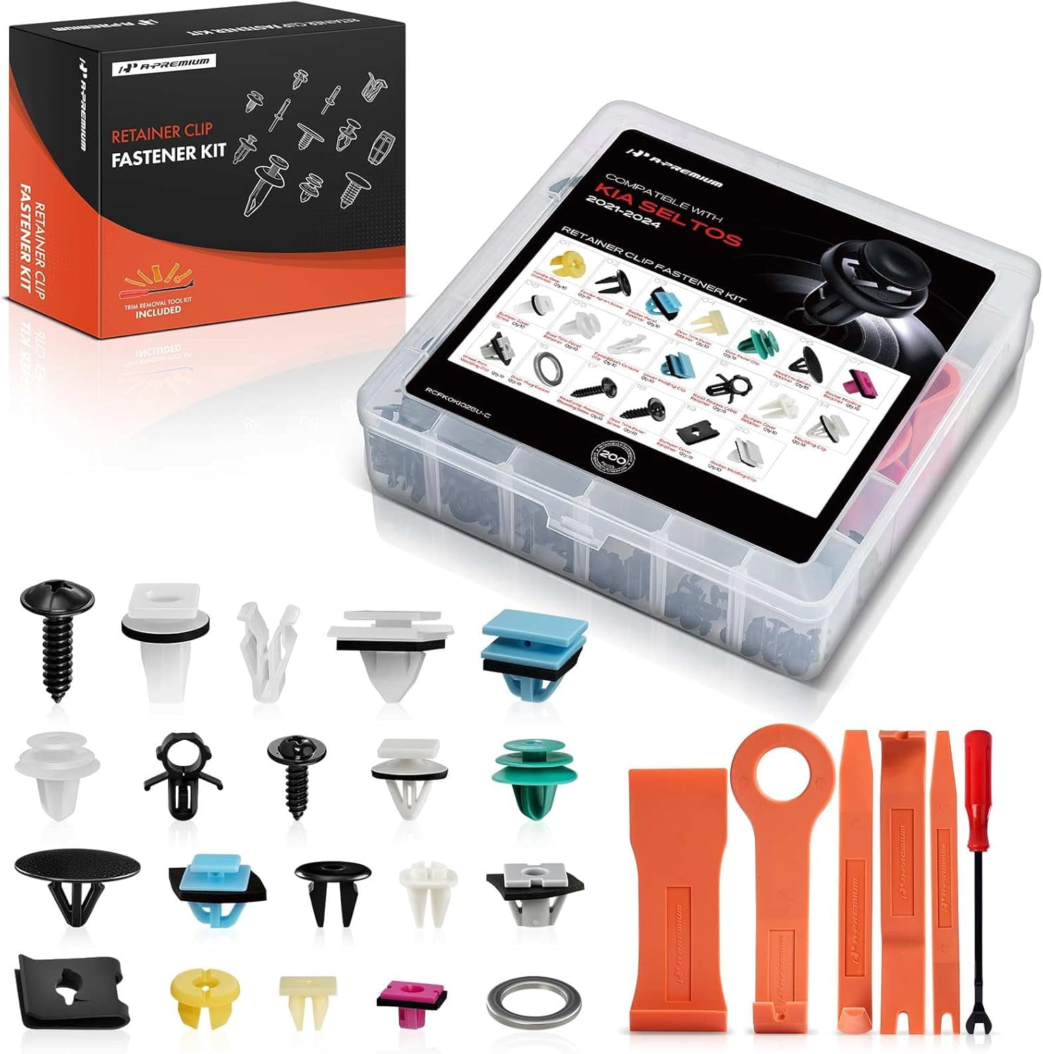 A-Premium 200-Pack (17-Type) Car Retainer Clip Kit Compatible with Kia ...