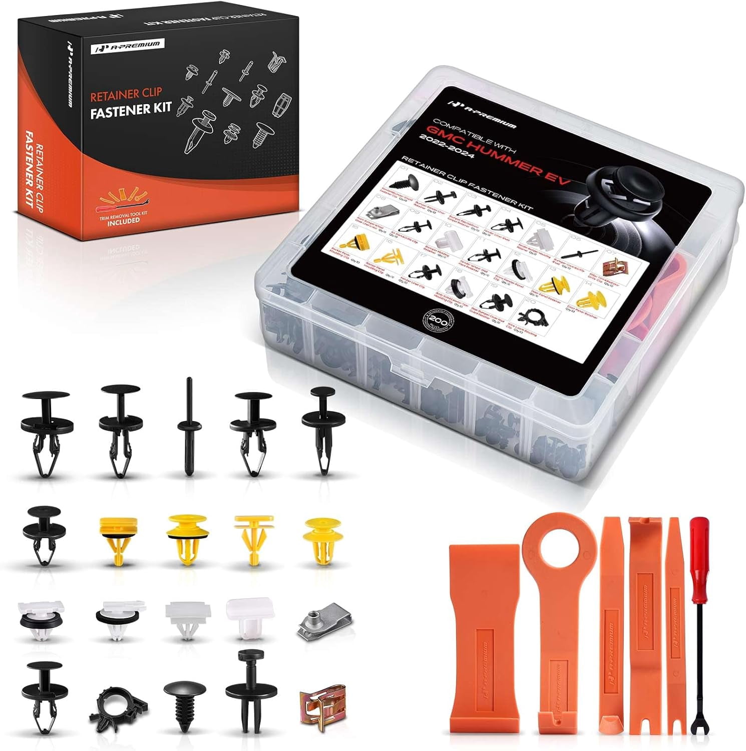 A-Premium 200PCS Bumper Retainer Clips Plastic Rivets Push Retainer Kit ...