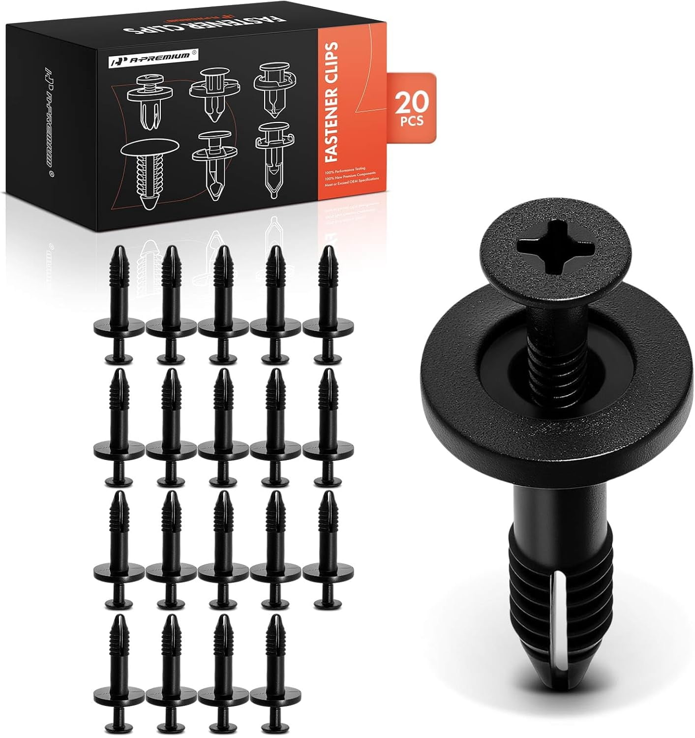 A-Premium 20PCS Nylon Trim Panel Retainer Clip Screw-Type Compatible ...