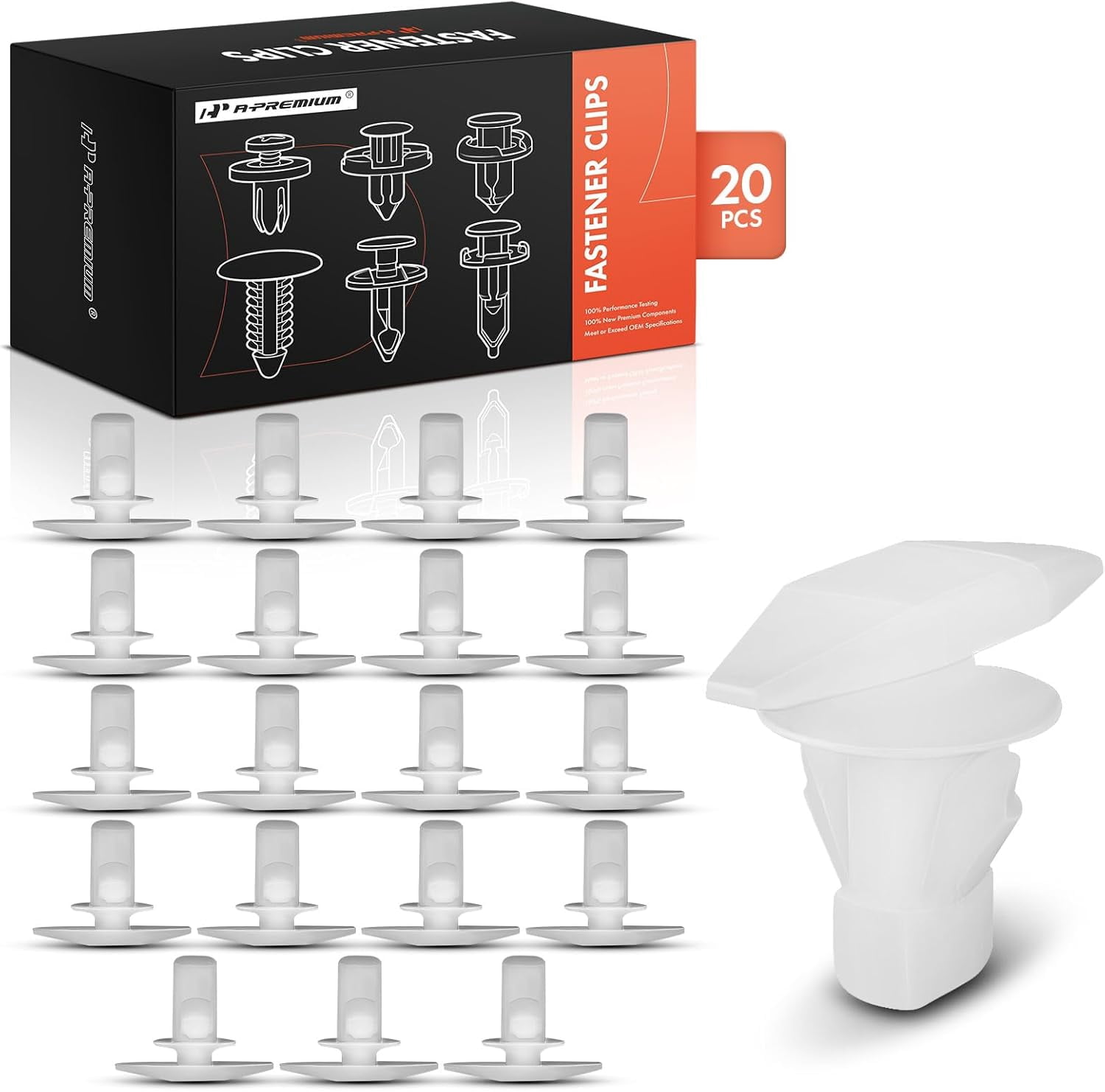 A-Premium 20PCS Nylon Weatherstrip Retainers Push-Type with Double Head ...