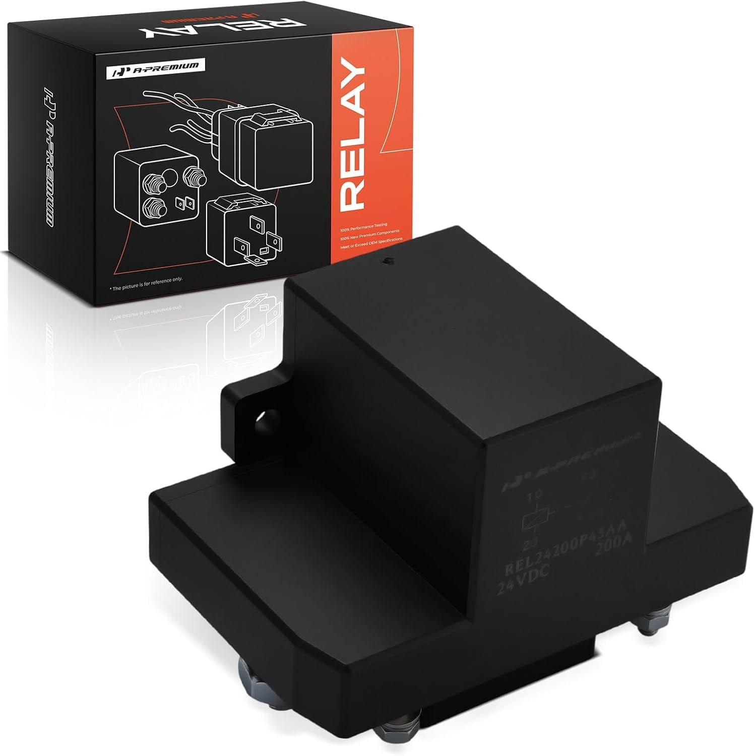 A-Premium 24V 200A 4-Pin SPST Relay with Bracket Compatible with ...