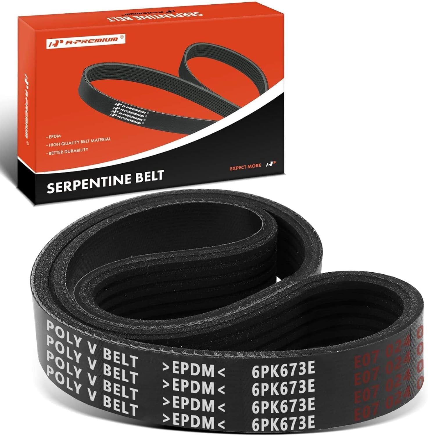 A-Premium 26.5 Inch Stretch Fit Serpentine Drive Belt Compatible with ...