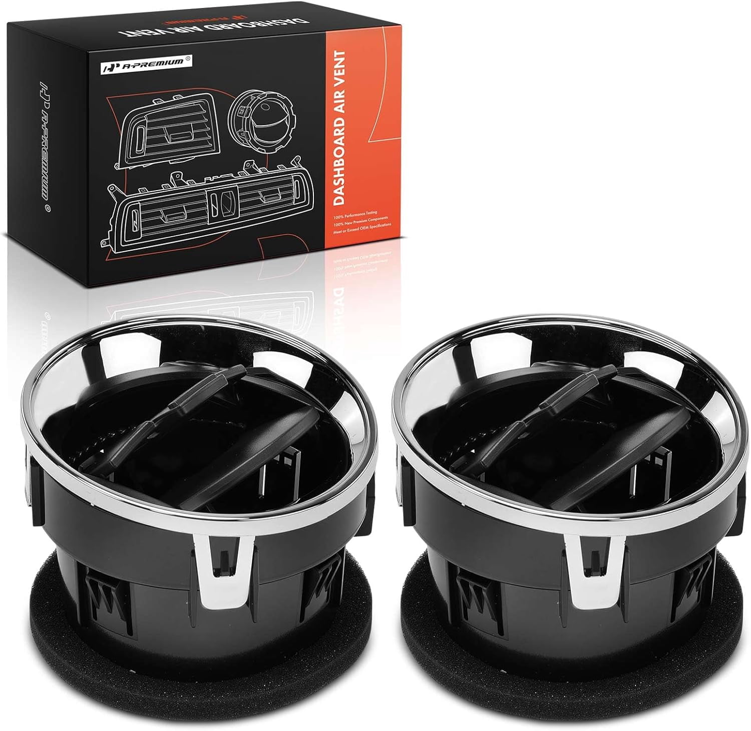 A-Premium 2PCS Dashboard AC Heater Air Duct Vent Louvre Compatible with ...