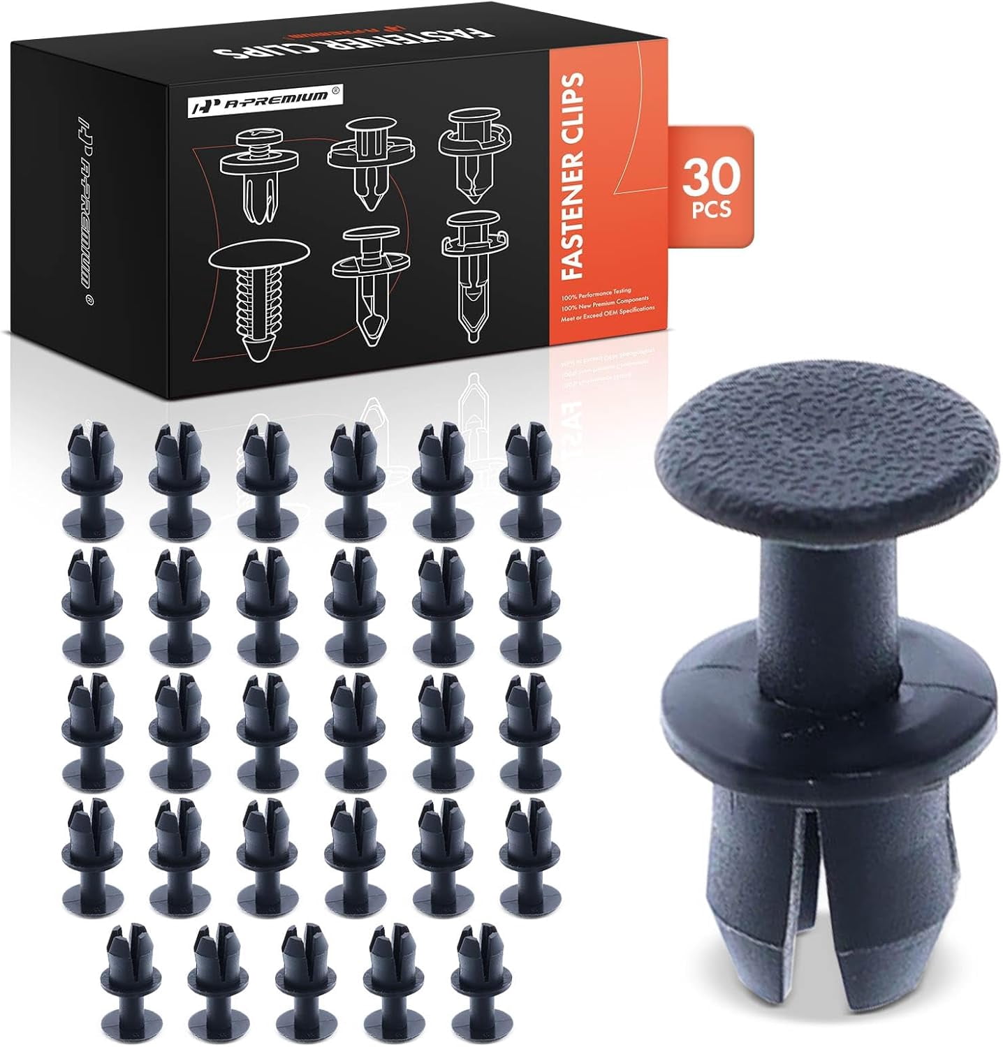 A-Premium 30 PCS Retainer Clips Fastener Push-Type Compatible with ...