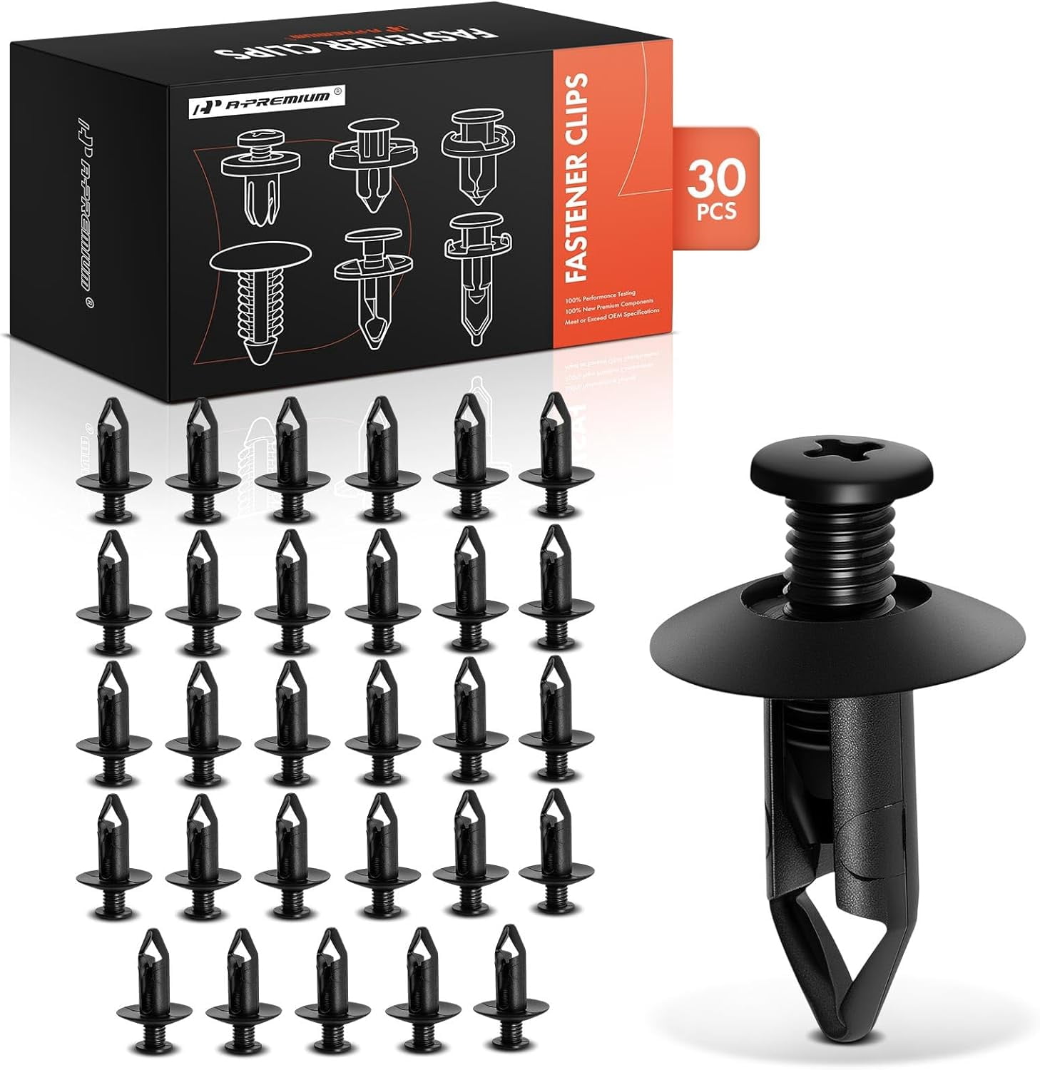 A-Premium 30PCS Nylon Bumper Clip Retainers Fastener Screw-Type ...