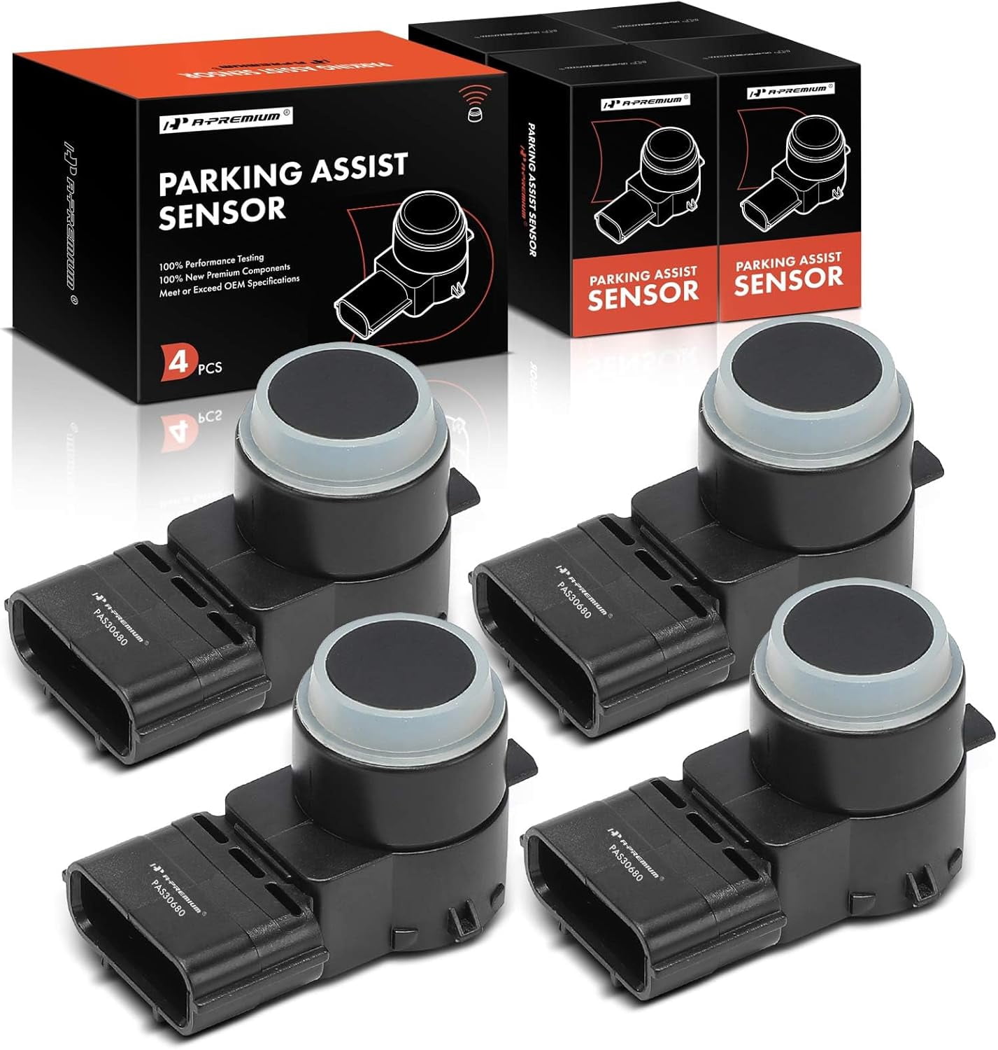 A-Premium 4-PC Rear Inner Reverse Backup Parking Assist Sensor ...