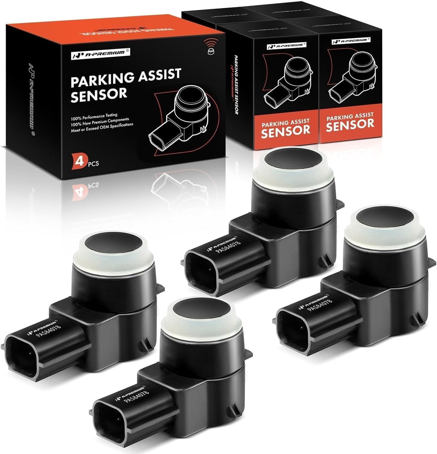 A-Premium 4-PC Rear Reverse Backup Parking Aid Assist Sensor Compatible ...