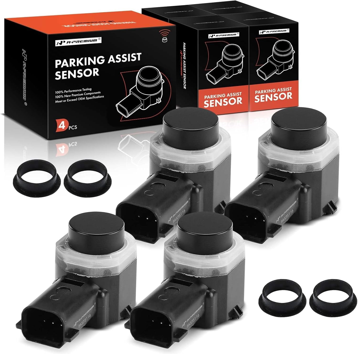 A-Premium 4-PC Reverse Backup Parking Assist Aid Sensor Compatible with ...