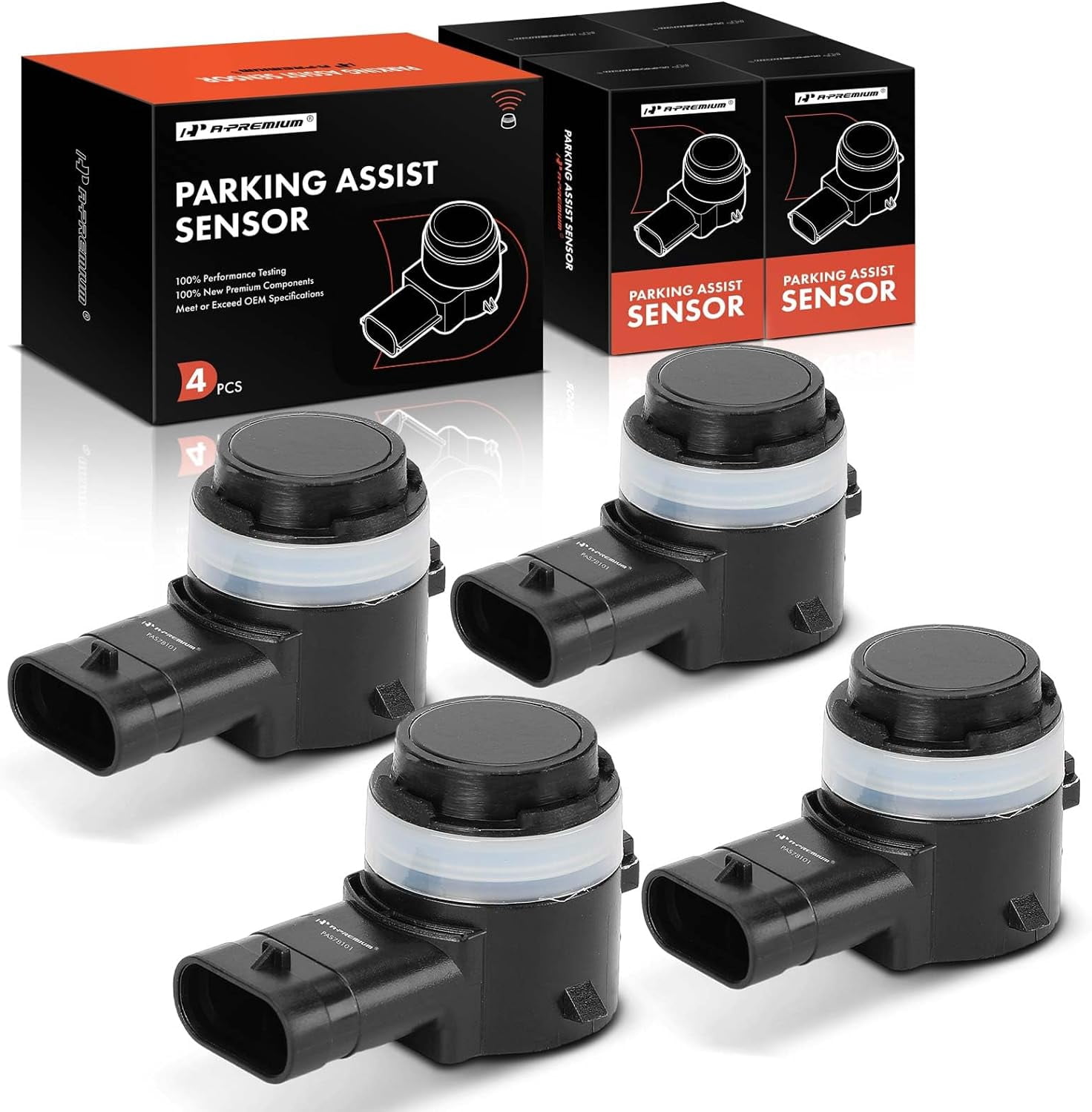A-Premium 4-PC Reverse Backup Parking Assist Sensor Compatible with ...
