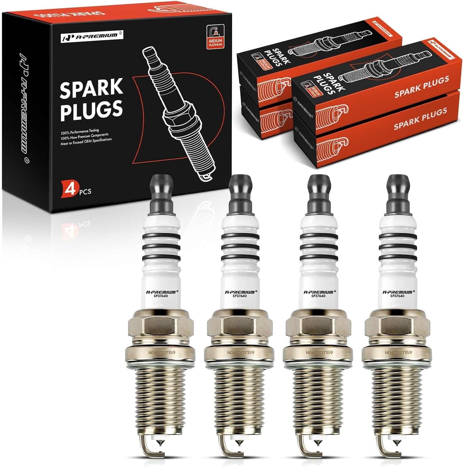 A-Premium 4PCS Iridium Platinum Spark Plugs Compatible with Toyota ...