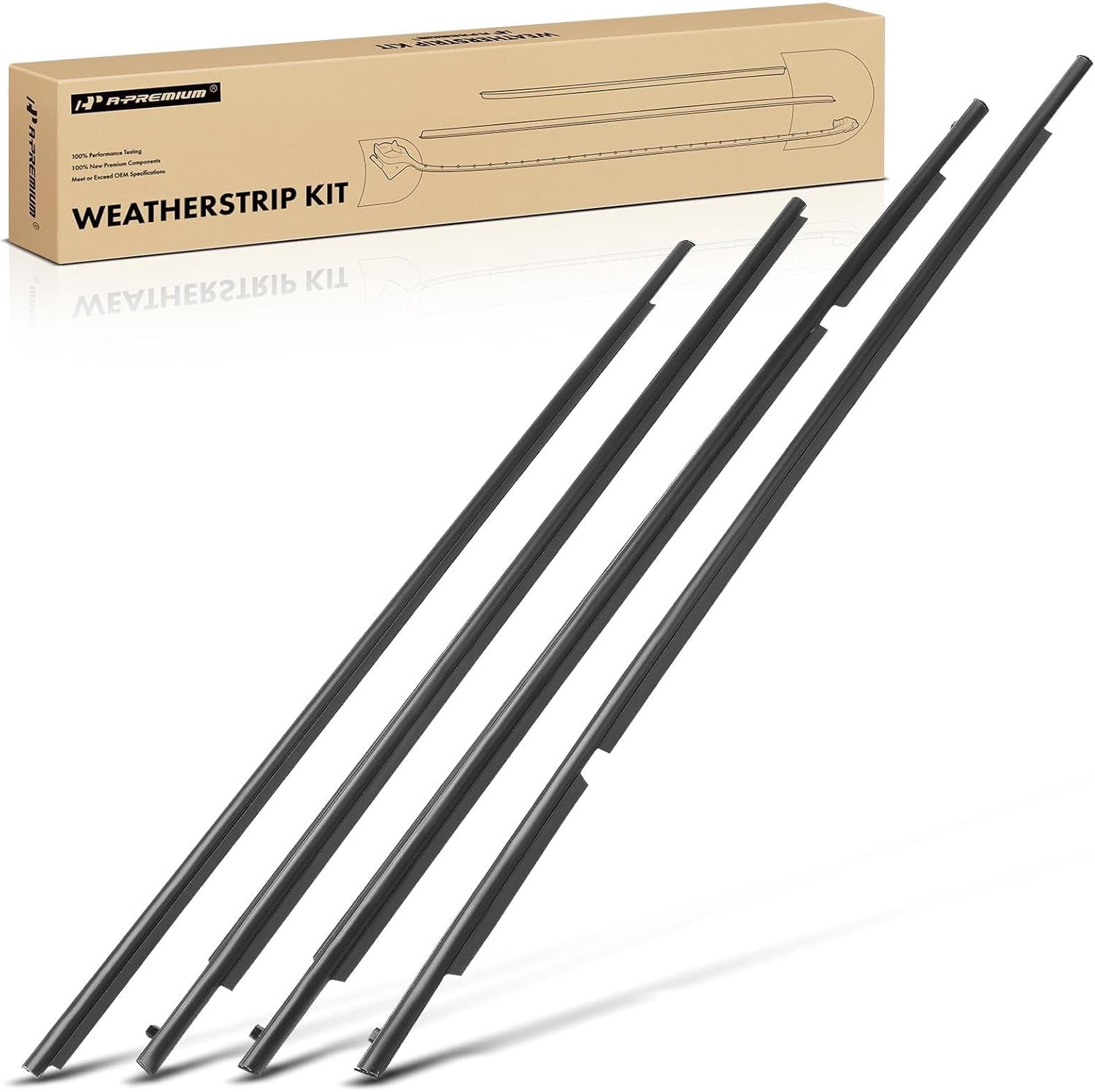 A-Premium 4PCS Window Molding Trim Weather Stripping Kit Compatible ...