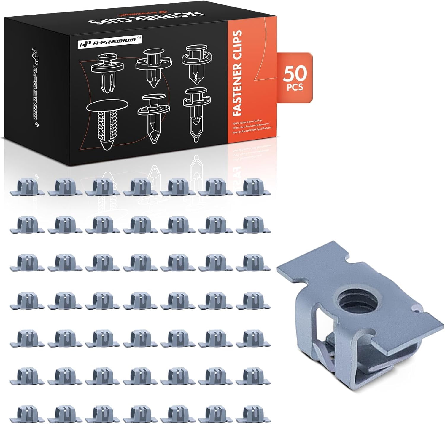 A-Premium 50PCS Metal Retainer Clip Fasteners Compatible with Chevrolet ...