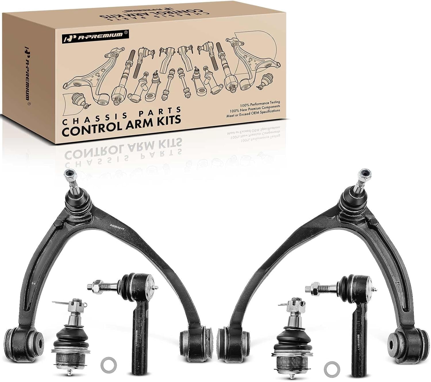 A-Premium 6Pcs Front Suspension Kit Upper Control Arm Ball Joint Tie ...