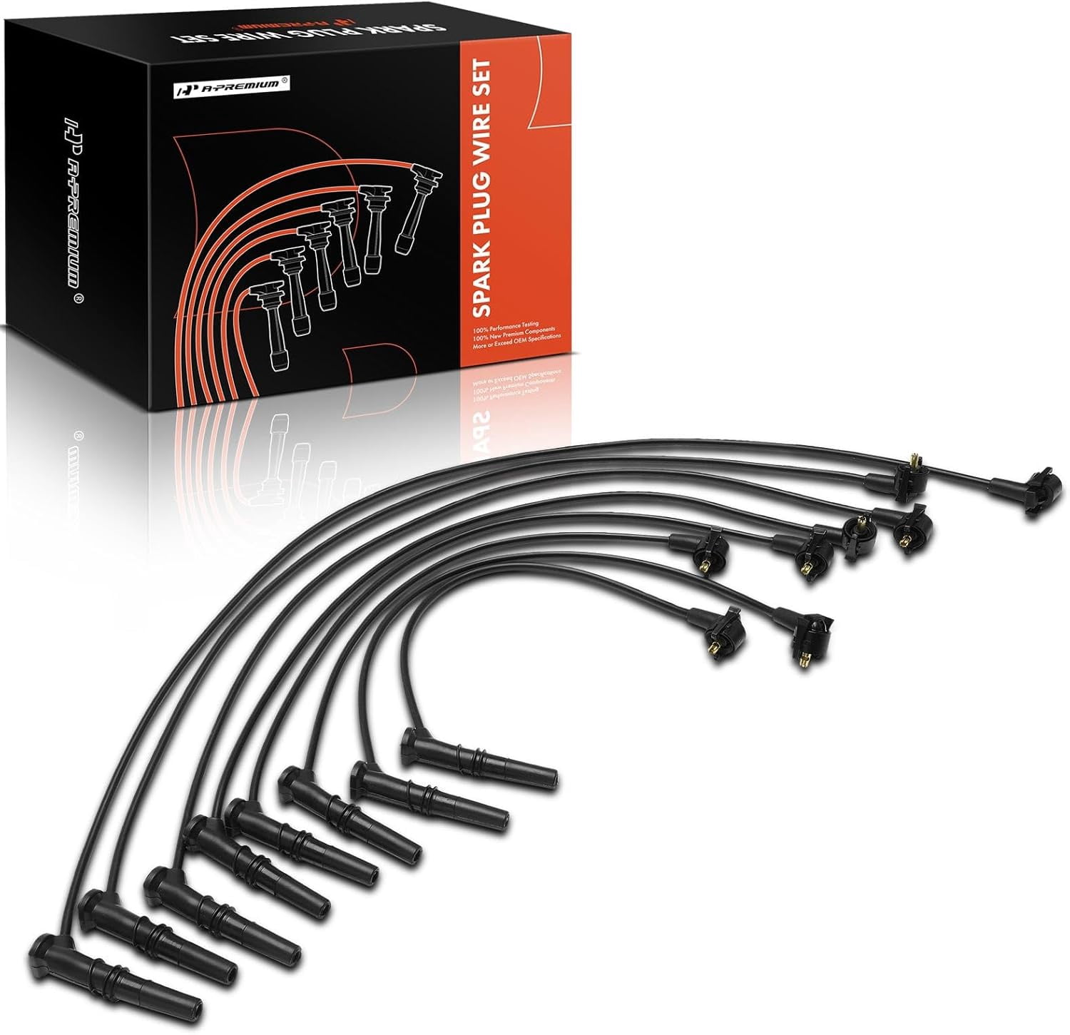 A-Premium 8PCS Spark Plug Wires Compatible with Ford F-150 F150, F-250 ...