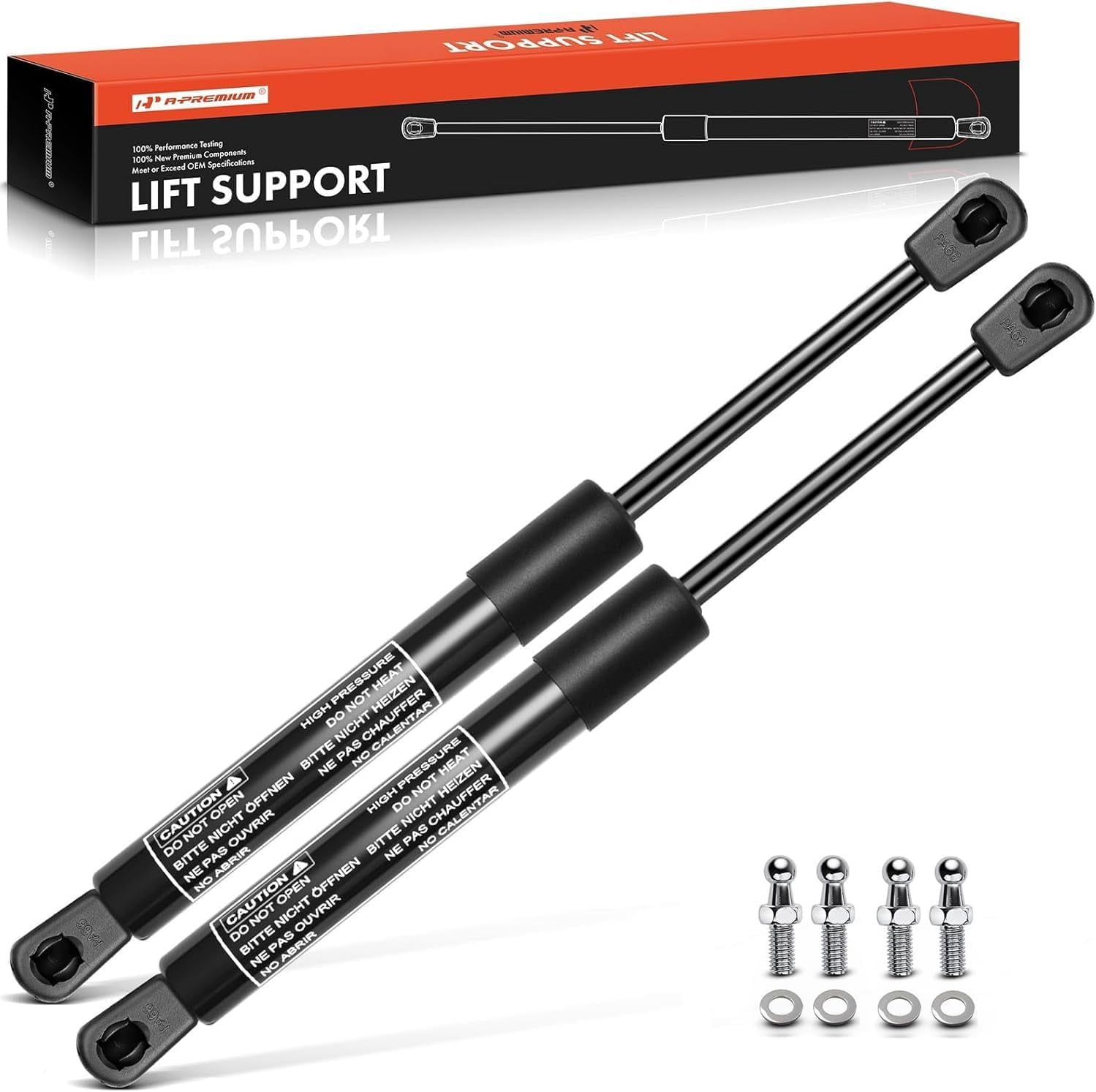 A-Premium 9.0 inch 13lb Universal Lift Supports Gas Spring Shock Struts ...