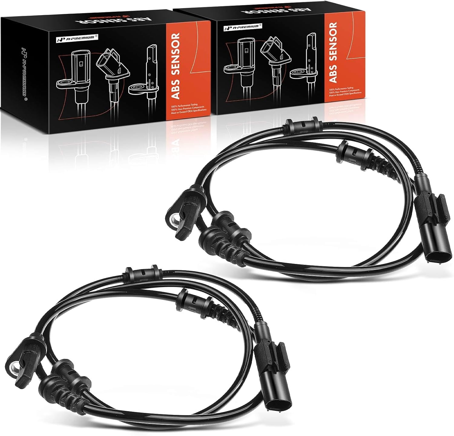 A-Premium ABS Wheel Speed Sensor Compatible with Mercedes-Benz Models ...